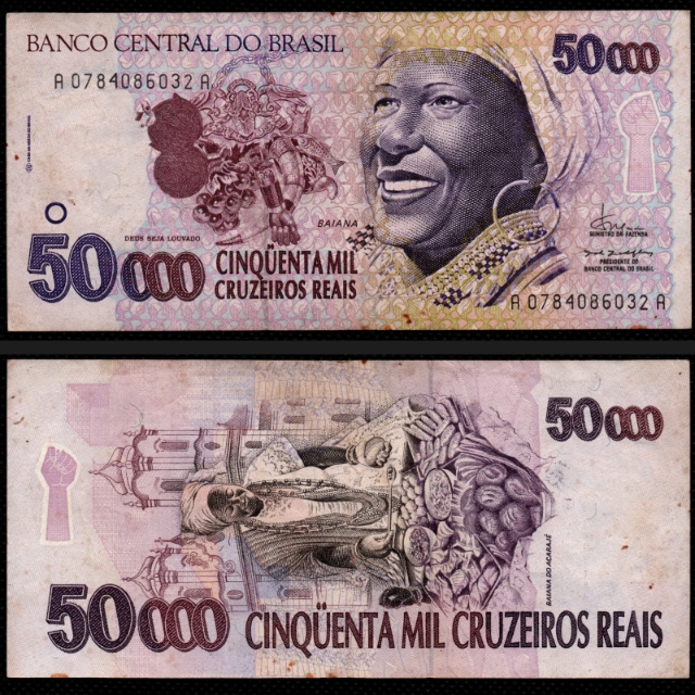 C dula De 50000 Cruzeiros Reais Baiana MBC c-dula-de-50000-cruzeiros-reais-baiana-mbc